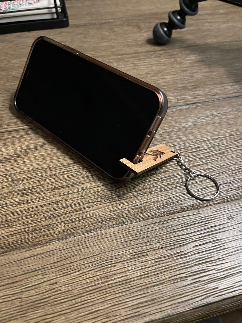 Bigfoot iPhone Holder Wooden Keychain - Kickstand - Etsy