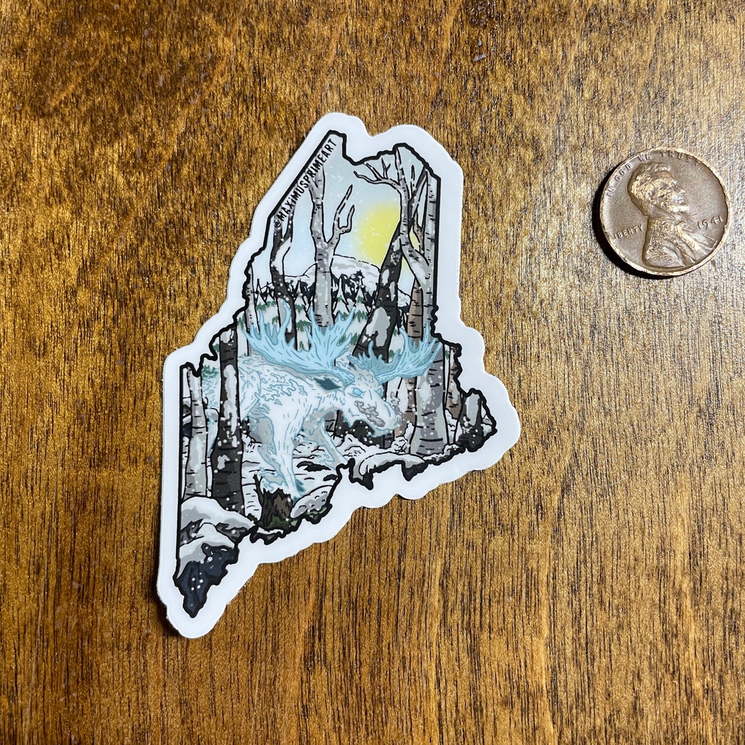 3 Inch Vinyl Cryptid State Stickers - Specter Moose From Maine ...