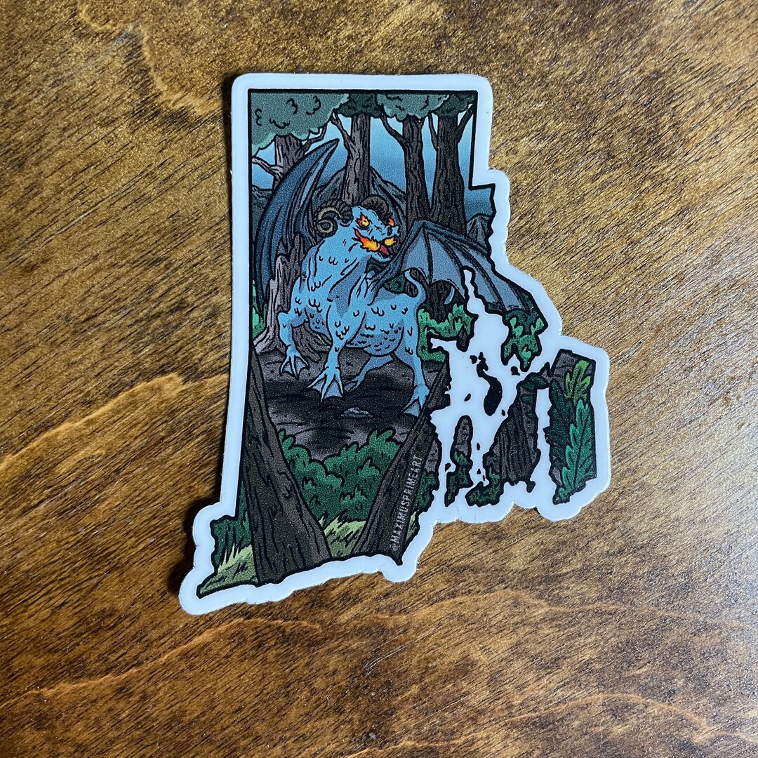 3 Inch Vinyl Cryptid State Stickers - Glocester Ghoul From Rhode Island ...