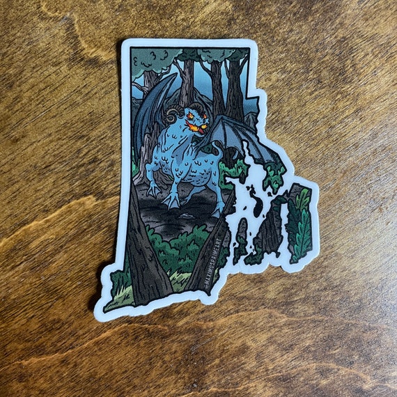 3 Inch Vinyl Cryptid State Stickers Glocester Ghoul From - Etsy