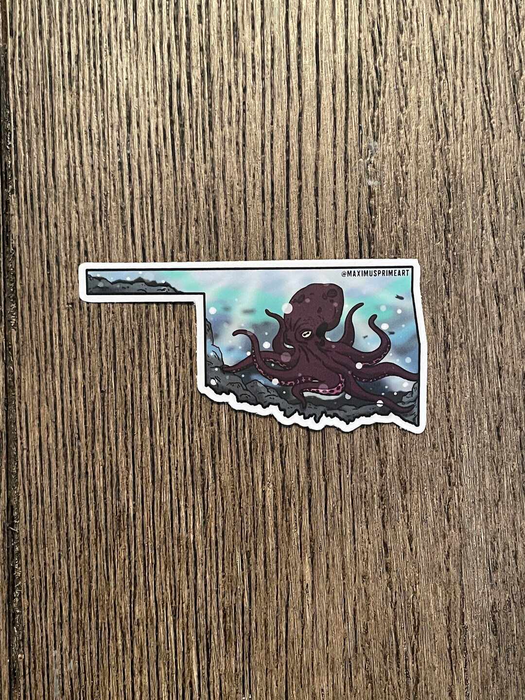 3 Inch Vinyl Cryptid State Stickers - Oklahoma Octopus From Oklahoma ...