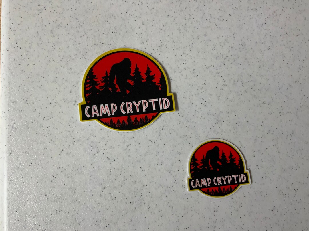 2 and 3 Inch Vinyl Cryptid Stickers - Camp Cryptid | Jurassic Park - Etsy