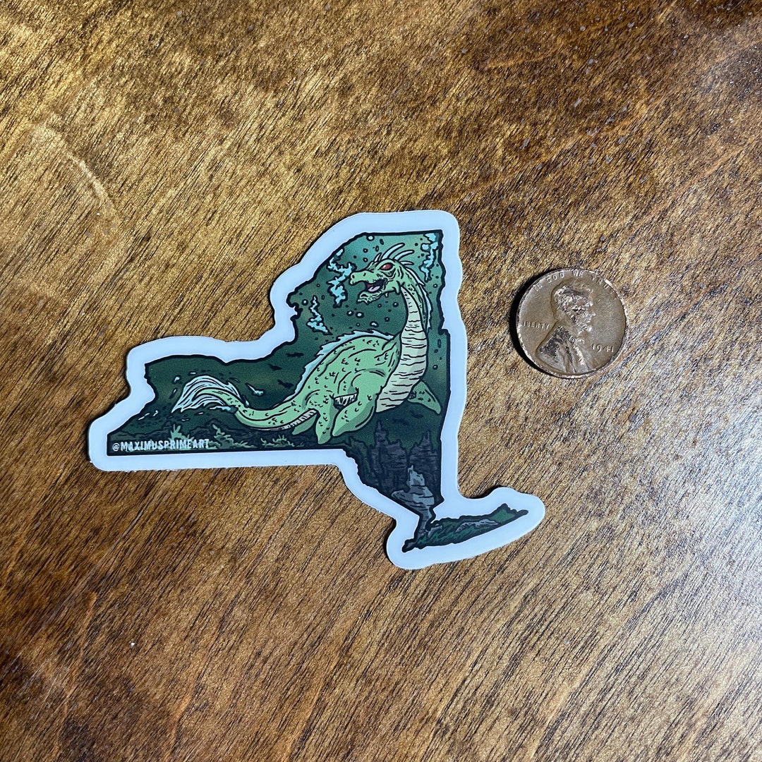 3 Inch Vinyl Cryptid State Stickers - Champ From New York - Hometown ...