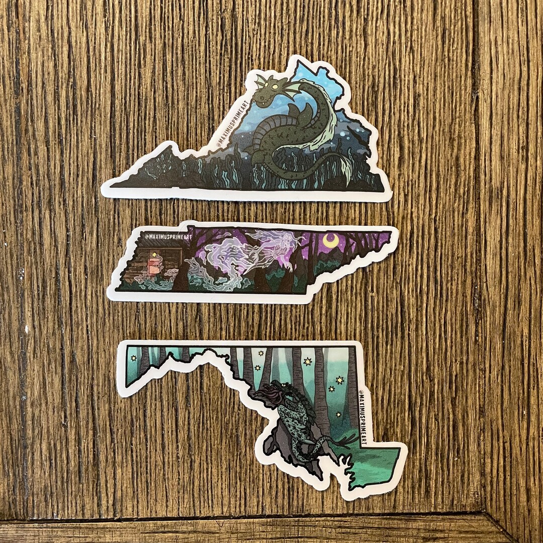 3 Inch Vinyl Cryptid State Stickers - Chessie/ White Screamer ...