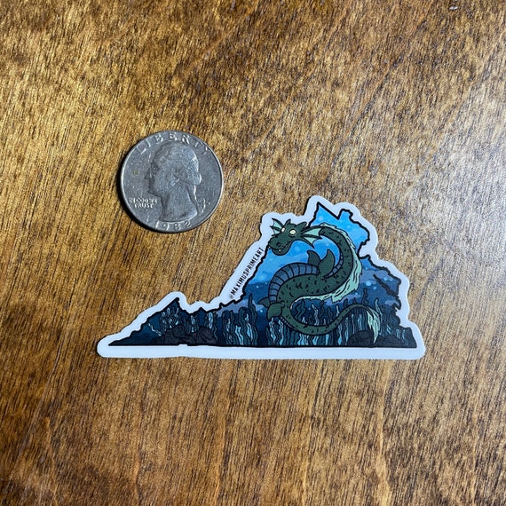 3 Inch Vinyl Cryptid State Stickers Chessie From Virginia - Etsy