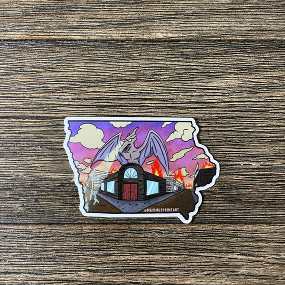 3 Inch Vinyl Cryptid State Stickers Van Meter Visitor From - Etsy