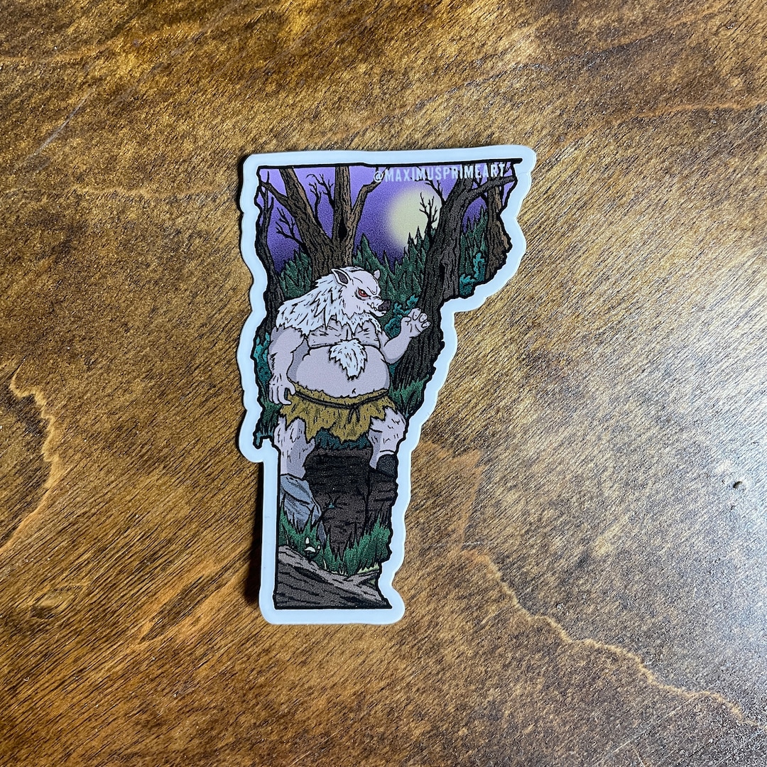 3 Inch Vinyl Cryptid State Stickers - Northfield Pigman From Vermont ...