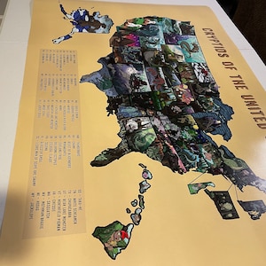Cryptids of the United States Map (with a Legend) - 24x36 Glossy Print ...