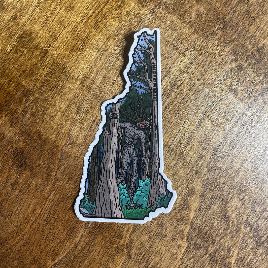 3 Inch Vinyl Cryptid State Stickers - Wood Devil From New Hampshire ...