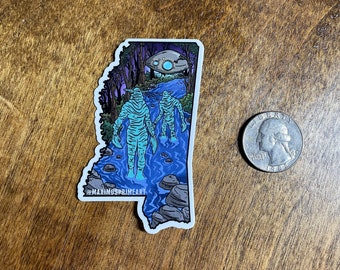 3 Inch and 4 Inch Vinyl Cryptid State Stickers Hodag/ - Etsy