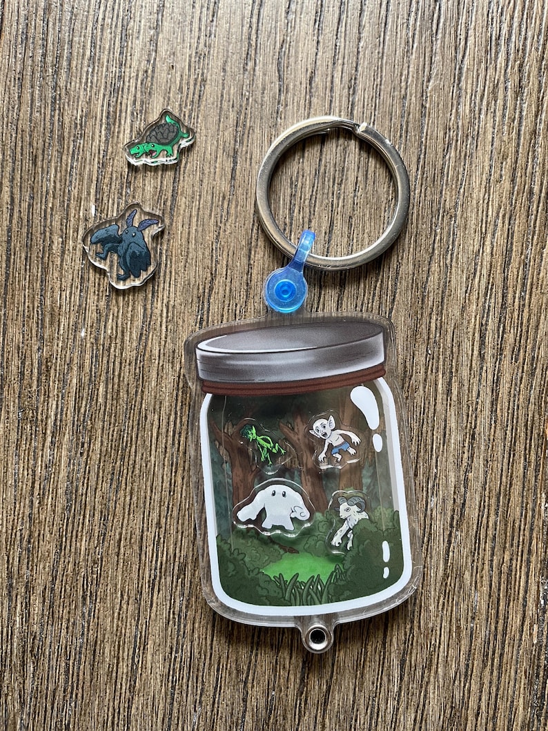 Cryptid Shaker Jar Keychain - West Virginia Pack, Mothman, Grafton ...