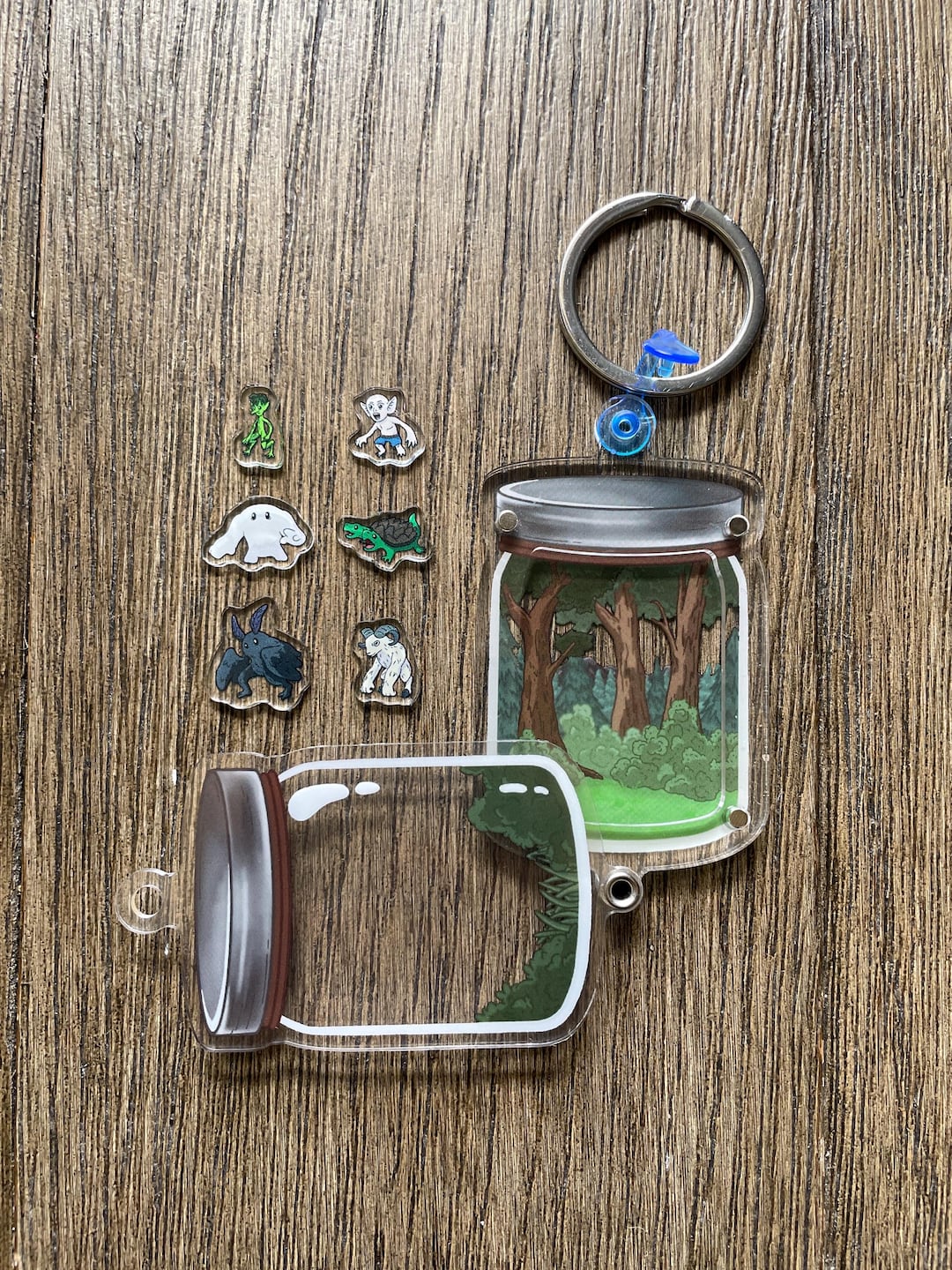 Cryptid Shaker Jar Keychain - West Virginia Pack, Mothman, Grafton ...