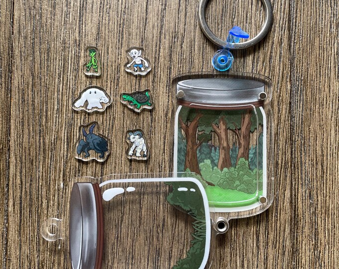 Cryptid Shaker Jar Keychain - West Virginia Pack, Mothman, Grafton ...