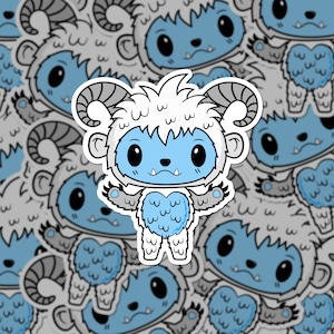Cute Chibi Cryptid Stickers - Cut Stickers Vinyl Weatherproof Outdoors ...