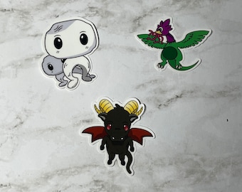 Cute Chibi Cryptid Stickers Cut Stickers Vinyl Weatherproof | Etsy