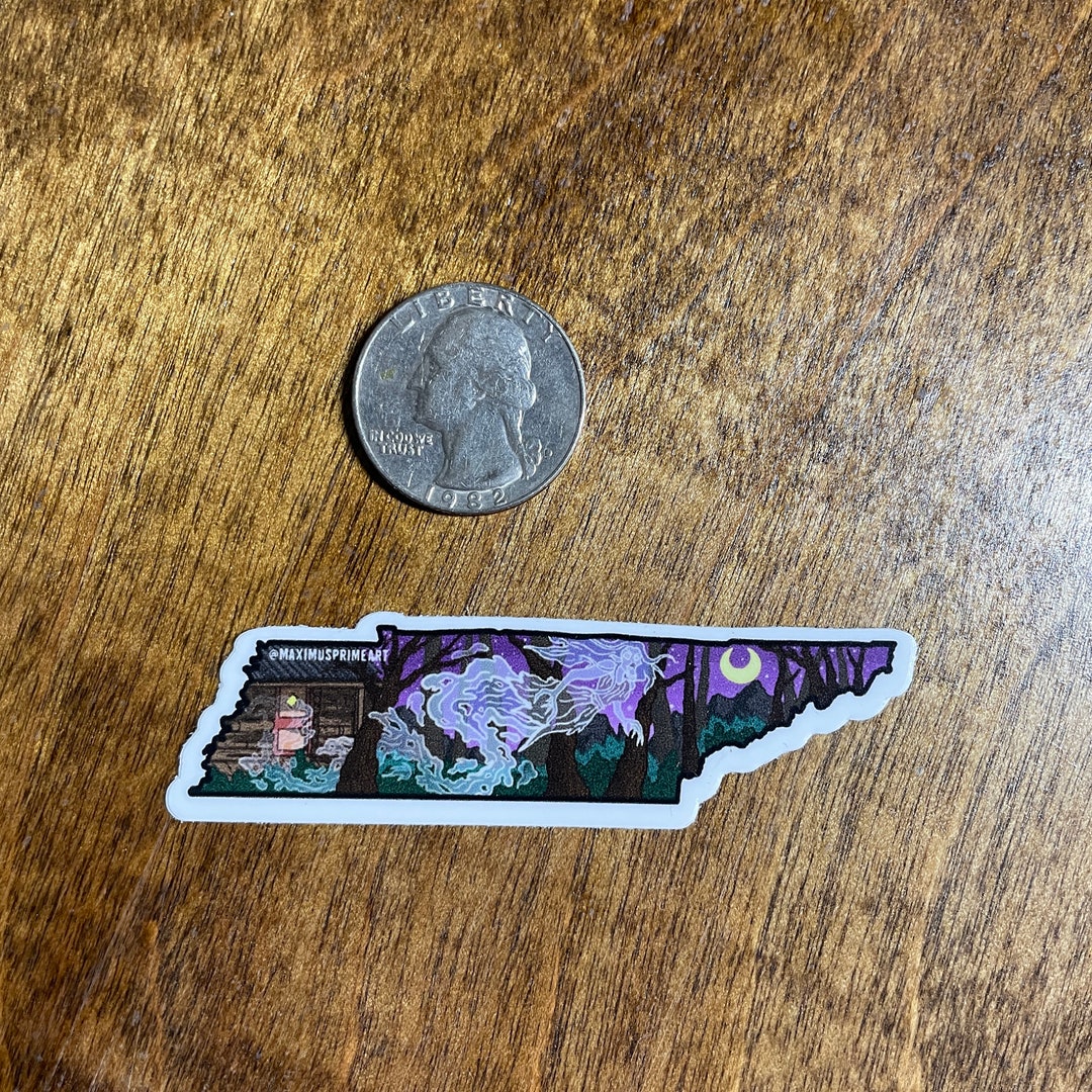 3 Inch Vinyl Cryptid State Stickers - White Screamer From Tennessee ...