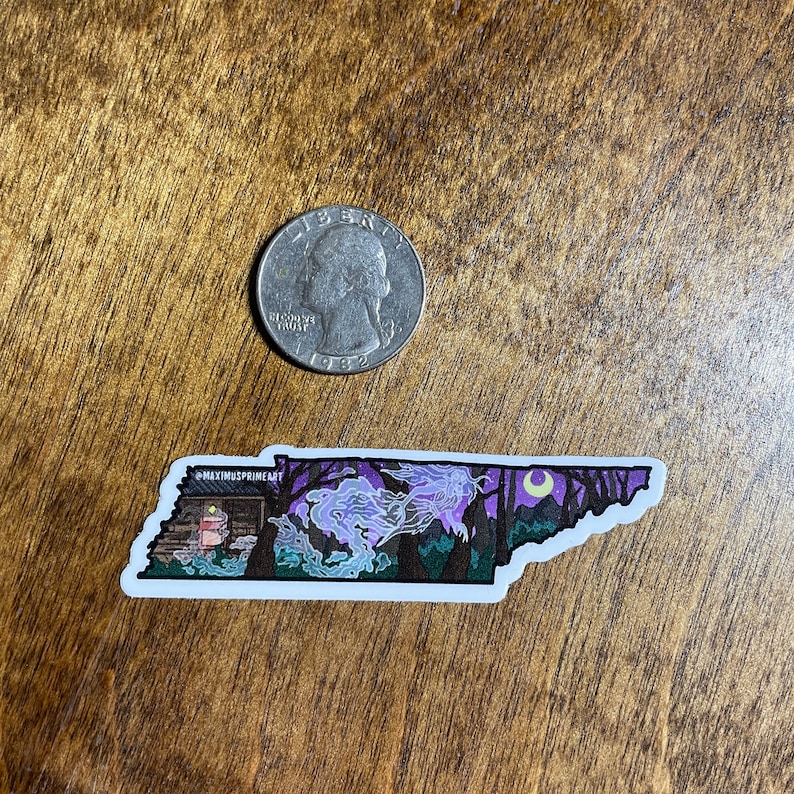 3 Inch Vinyl Cryptid State Stickers White Screamer From - Etsy