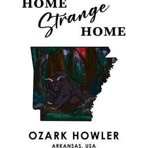 Arkansas Fine Art Print: Map of Arkansas Featuring Ozark Howler ...