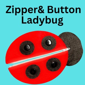 Zipper/button Ladybug and Bumble Bee Felt Manipulative Toy. Fine Motor ...