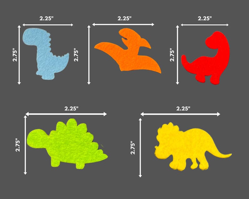 Dinosaur Sorting Board-counting/color Sorting-fine Motor/cognitive Felt ...