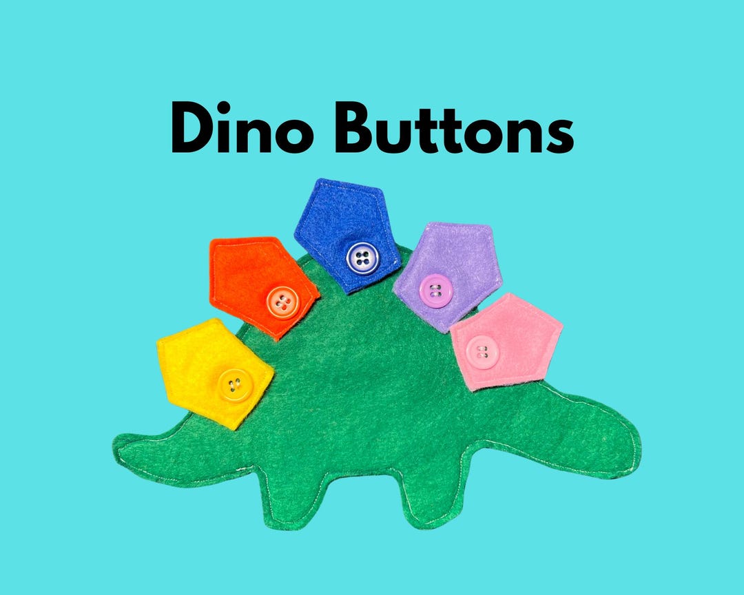 Dino Buttons Fine Motor/cognitive-color Recognition/ Color Matching ...