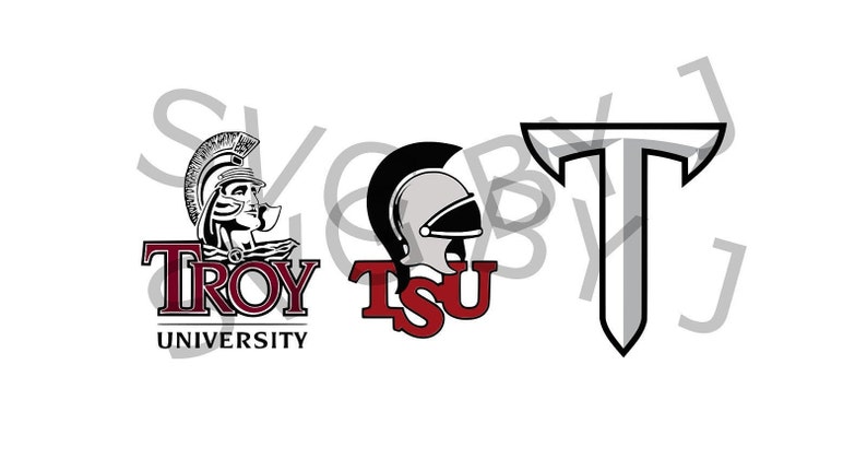 Layered Troy University Bundle Svg Dxf Png Cricut Cameo | Etsy
