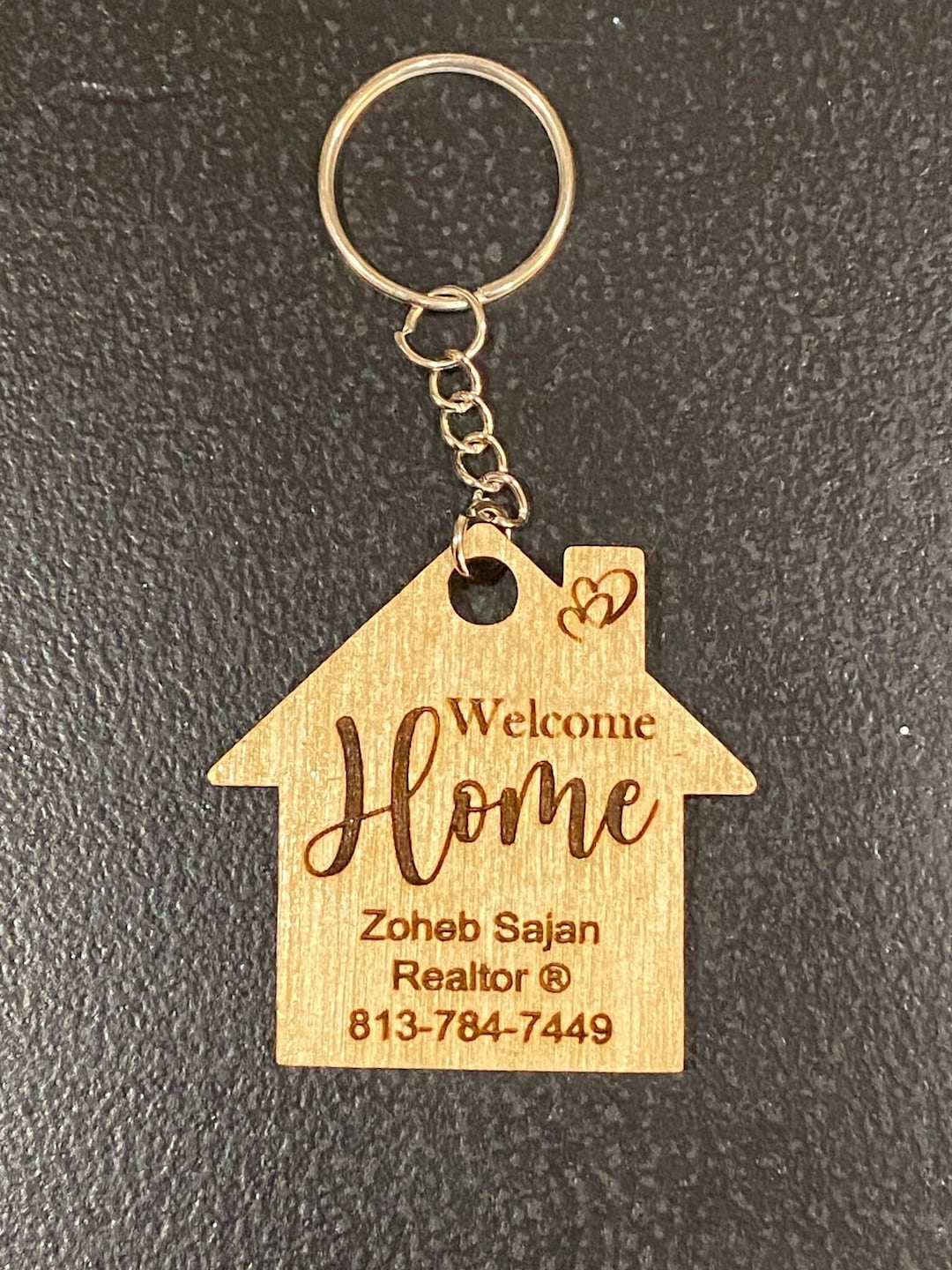 Custom Realtor Double Sided Laser Cut Key Chain - Etsy