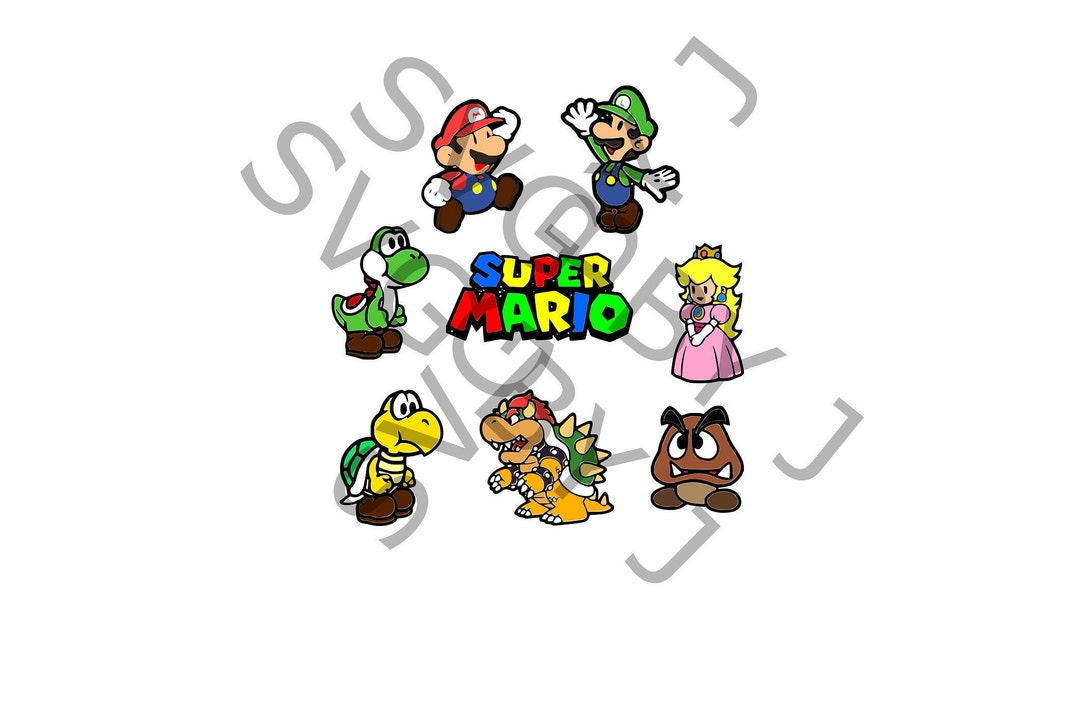 Layered Super Mario Bundle Svg, Dxf, Png, Cameo, Cricut - Etsy