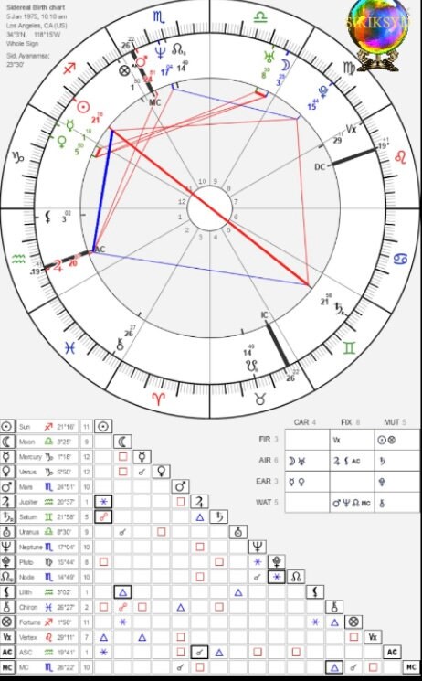 Sidereal Astrology Vedic Birth Chart - Etsy