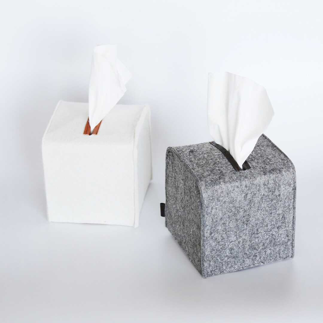 Square Felt Tissue Box Cover, Bathroom Decor, Kleenexx Case Urethane ...