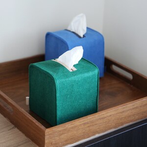 Square Felt Tissue Box Cover, Bathroom Decor, Kleenexx Case Urethane ...