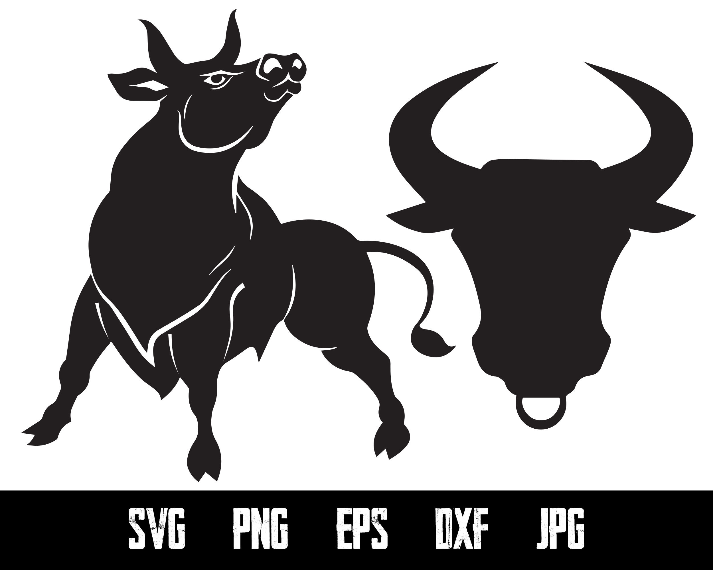 Bull SVG Cut File Year of the Bull Vector Bull Head Svg - Etsy India
