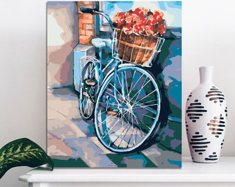 Bicycle Paint by Number - Etsy