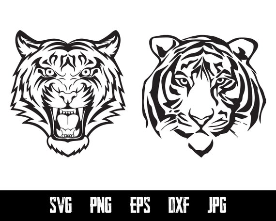 Tiger SVG Cut File Tiger Head Vector Svg Digital File Animal - Etsy