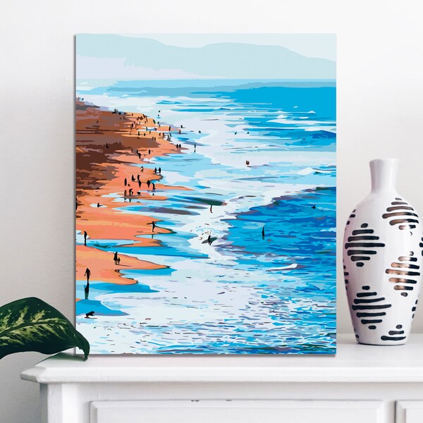 Ocean Paint by Number Kit for Adults - Etsy