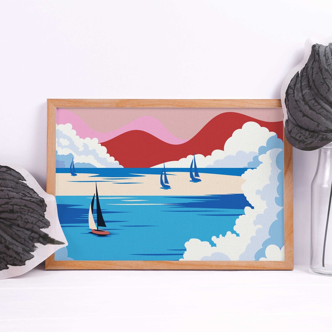 Regatta Beautiful Scenery Painting on Canvas Paint by Your Own DIY Kit ...