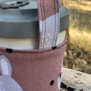 Bubble Tea Sleeve, Boba Tea Holder or Coffee Cup Holder in Cute Bunny ...