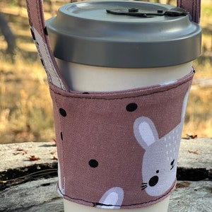 Bubble Tea Sleeve, Boba Tea Holder or Coffee Cup Holder in Cute Bunny ...