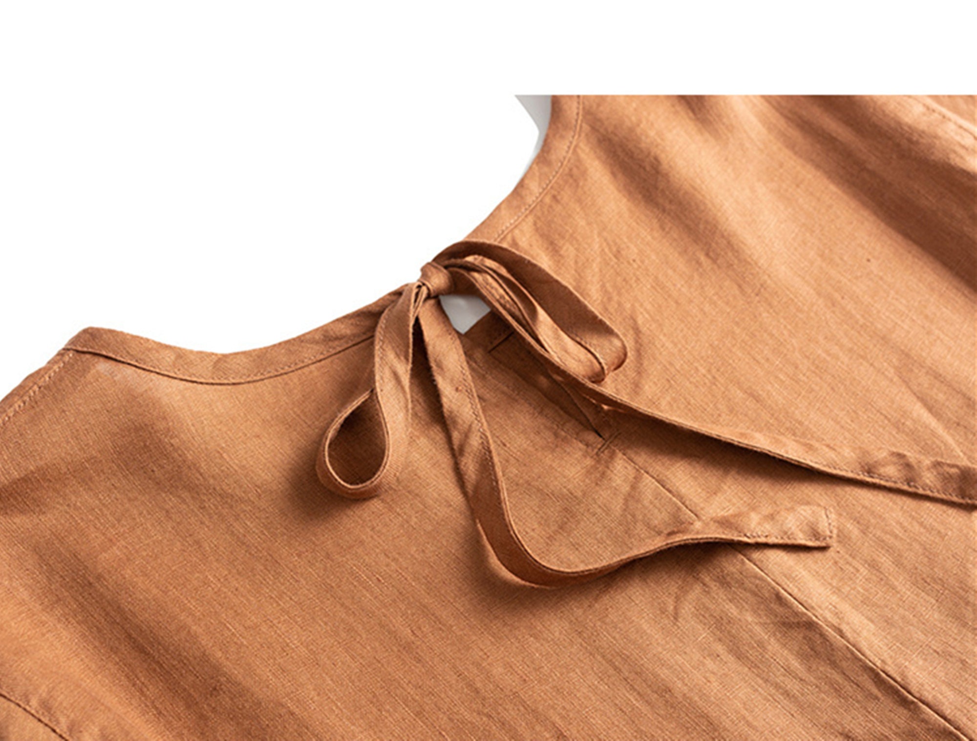 Linen Dress/midi Dress With Side Pockets/ Midi Dress /solid - Etsy