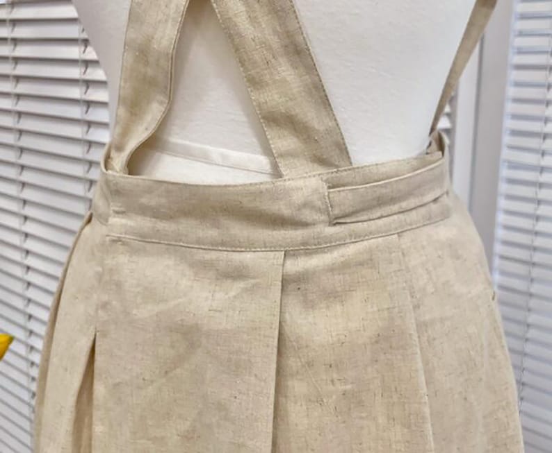 Linen Apron / Dancing Skirt / Flower Shop Milk Tea Shop Art Student ...