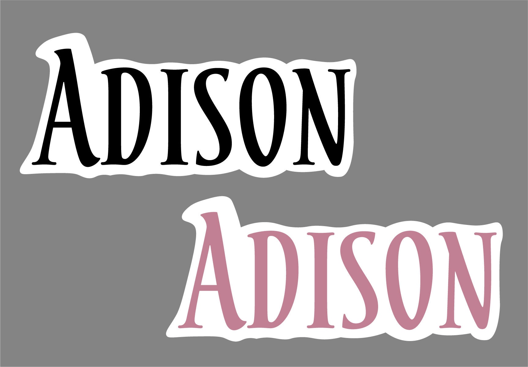 Customized Name Stickers - Etsy