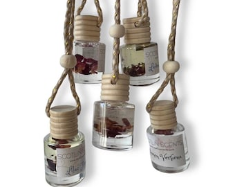 Hanging Car Diffuser With Dried Flowers, Dried Flower Car Air Freshener ...