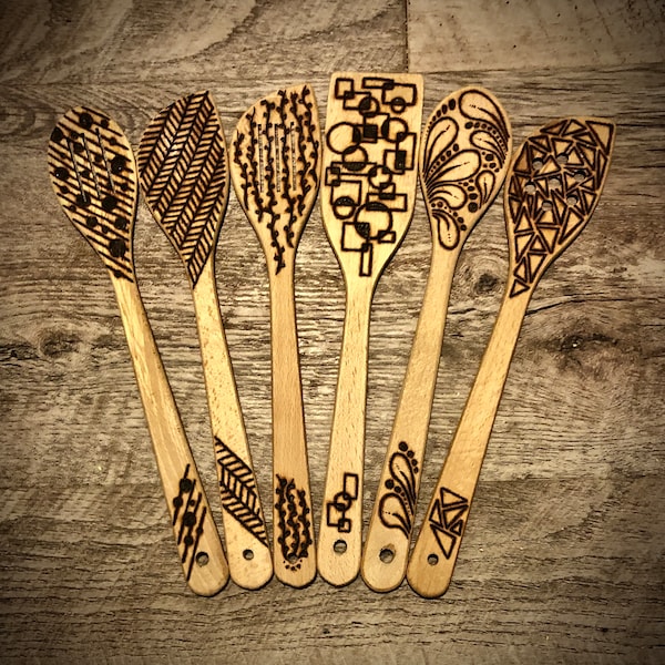 Pyrography Spoons - Etsy