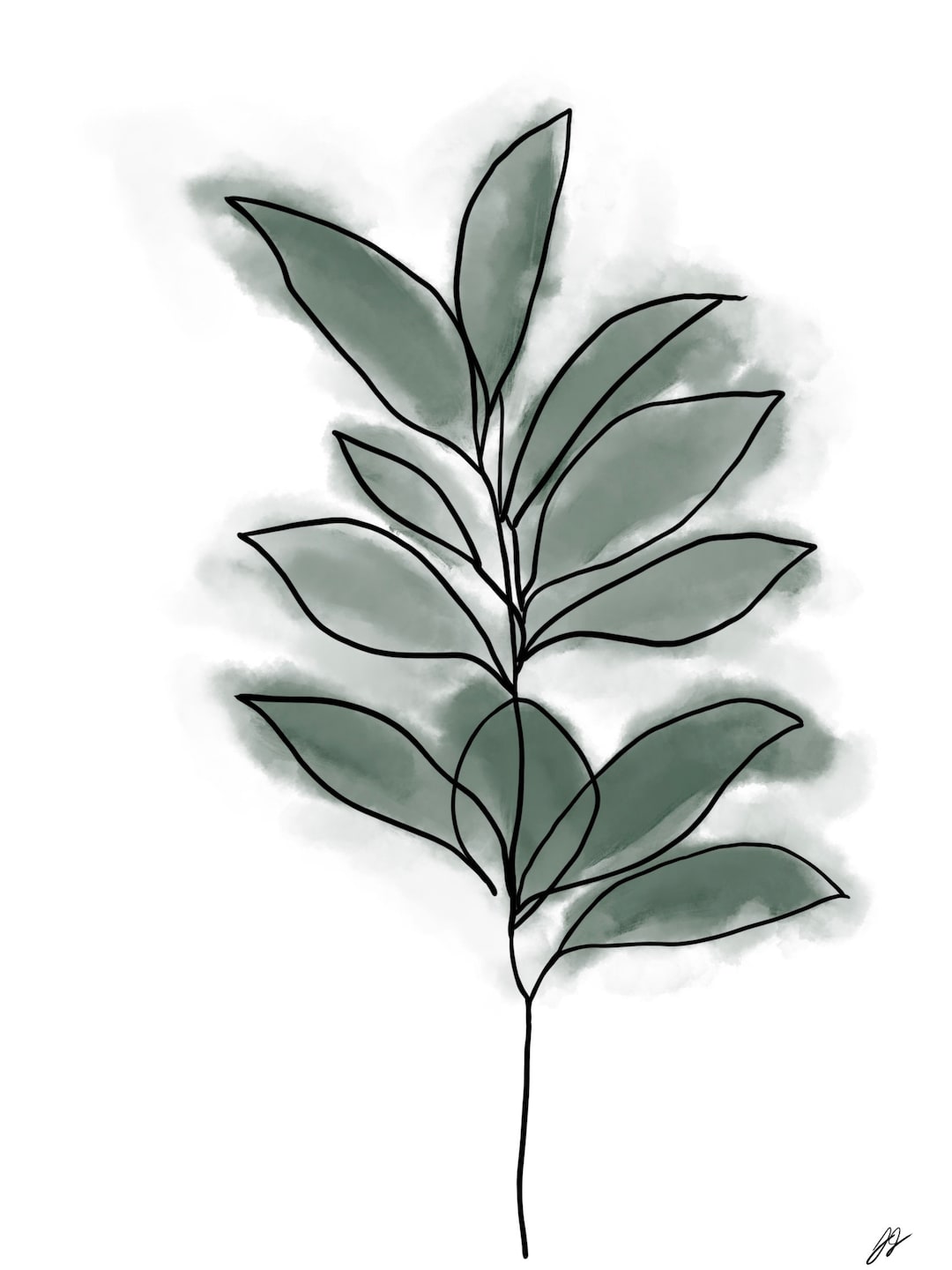 Minimalist Plant Print - Etsy