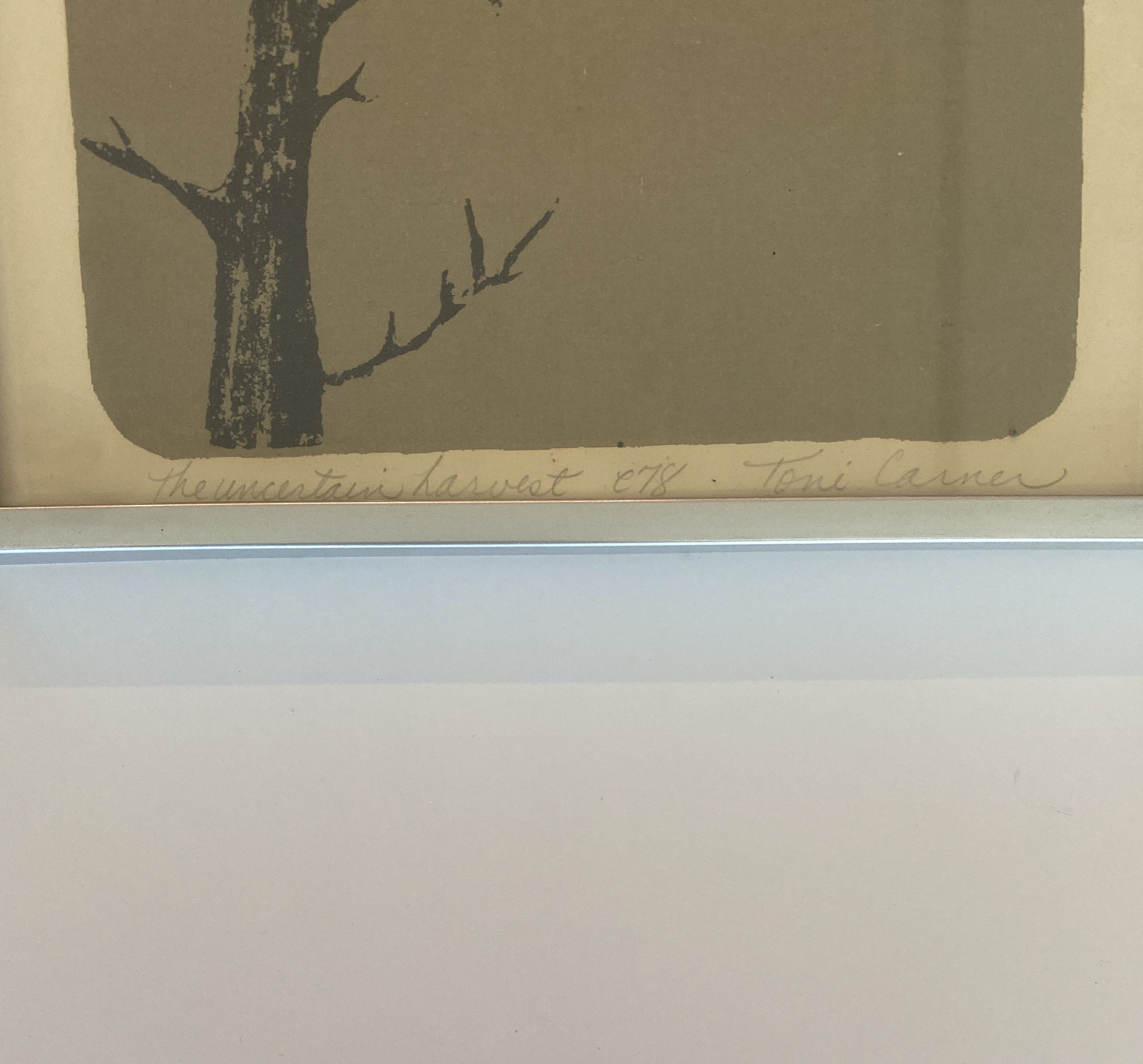 Signed, the Uncertain Harvest, Circa 1978 by Toni Carner Sun and Trees ...