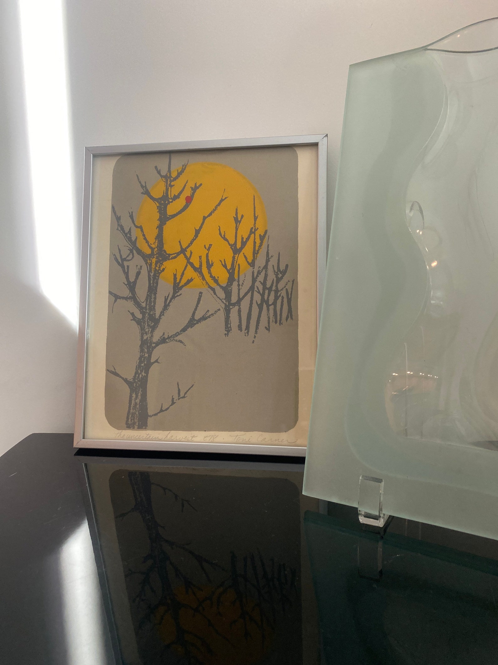 Signed, the Uncertain Harvest, Circa 1978 by Toni Carner Sun and Trees ...