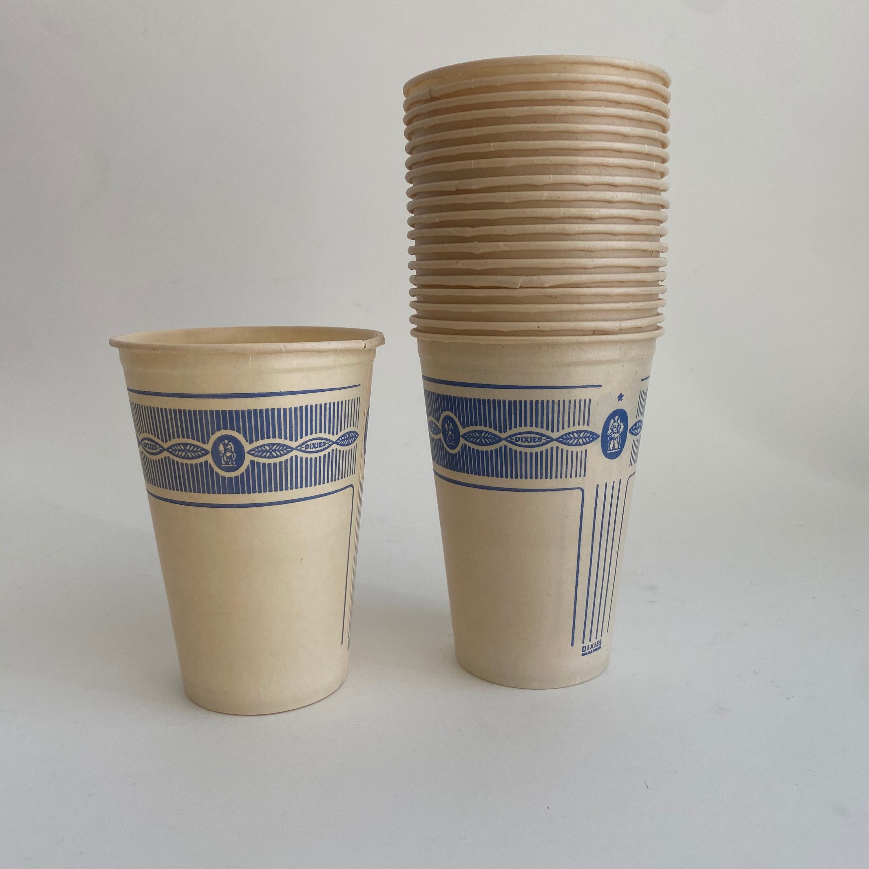 1940s Art Deco Cameo Design Dixie Cups for Cold Drinks Waxed - Etsy