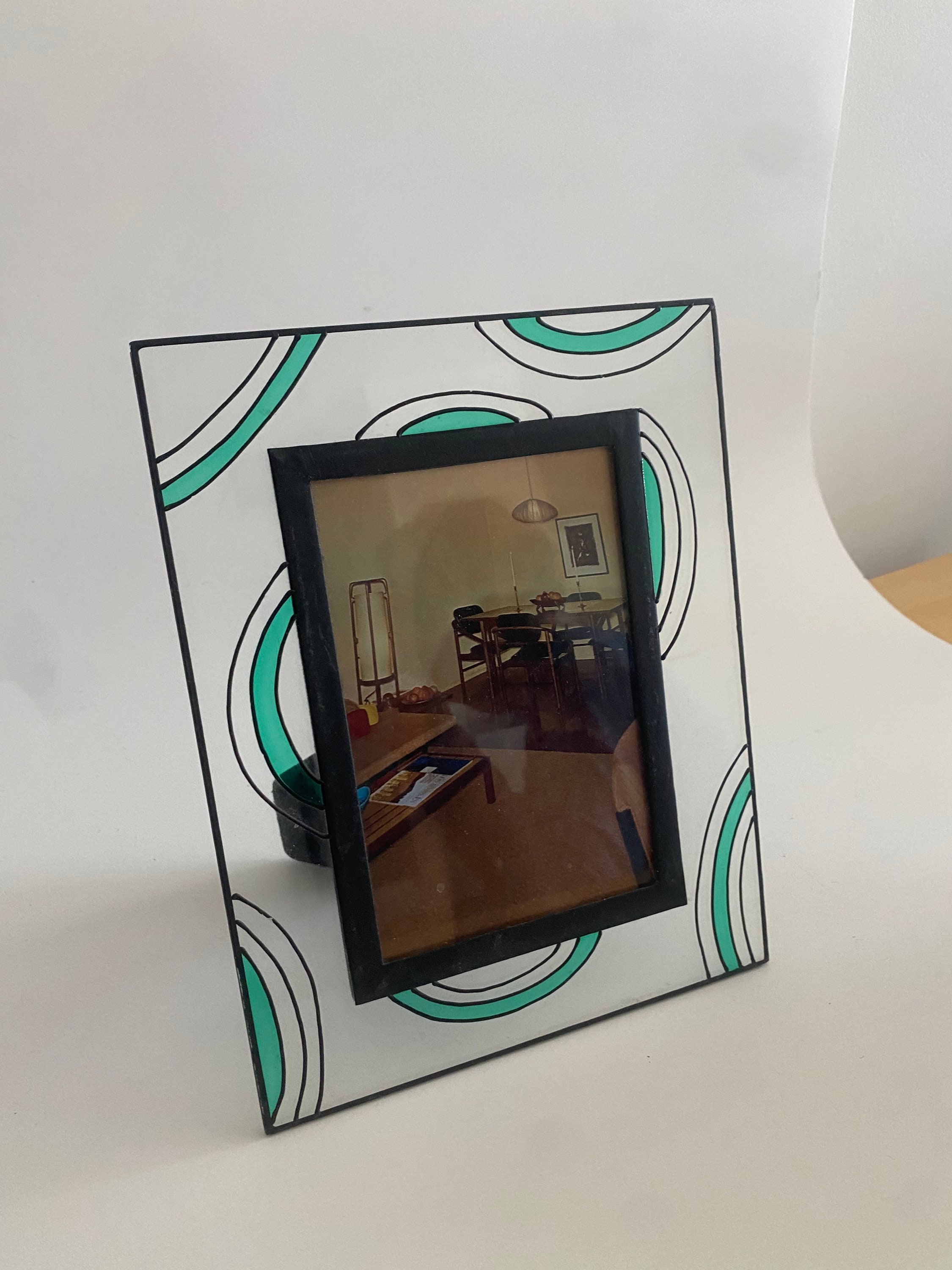 1990s Y2K Vintage Glass Frame Clear and Green - Etsy