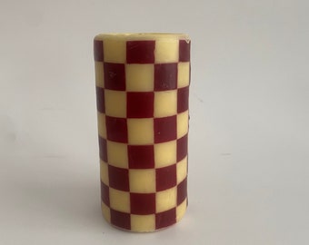 Checkered Candle - Etsy