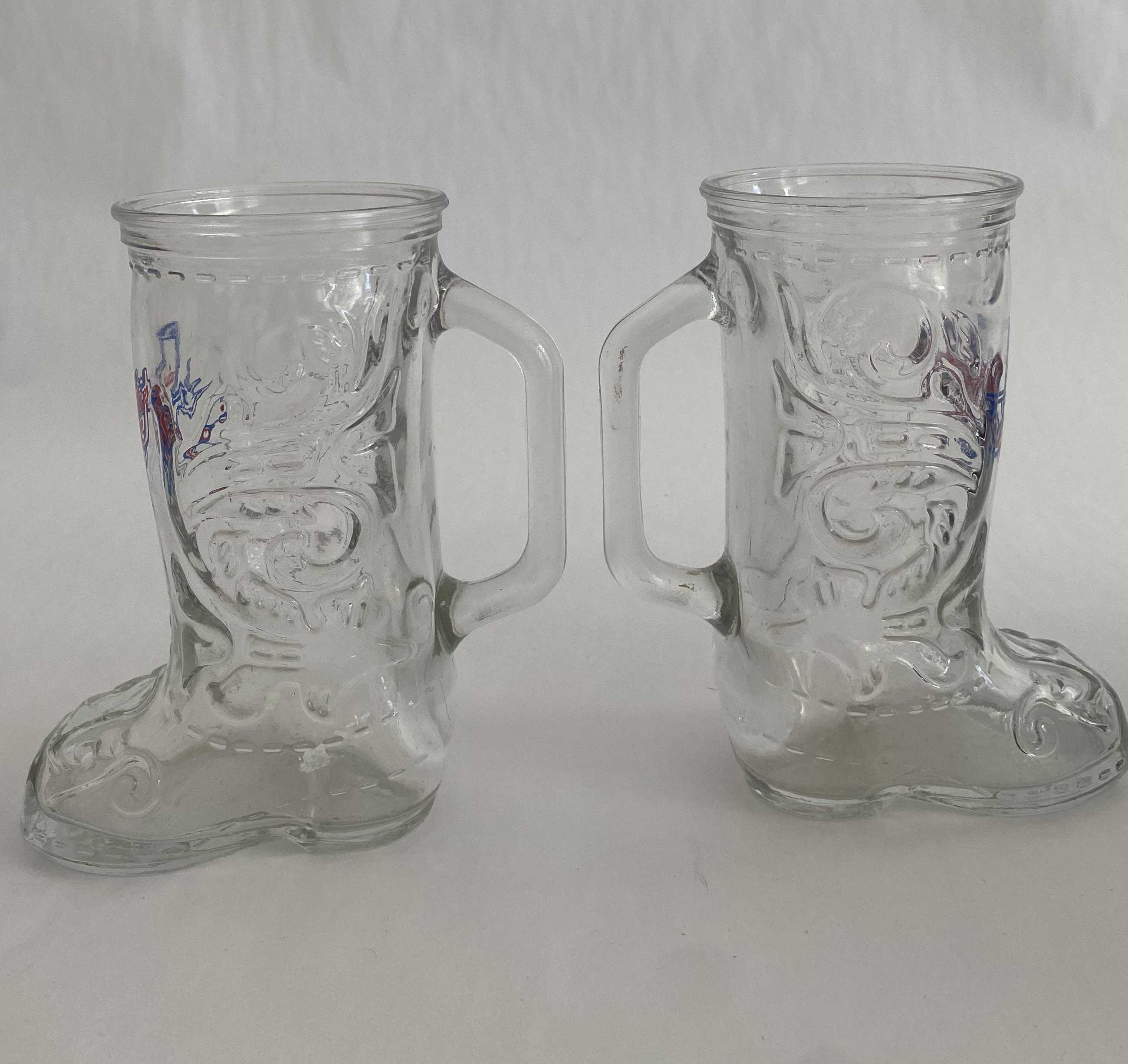 Texas and Looseys Western Glass Boot Glasses Collectible Novelty - Etsy